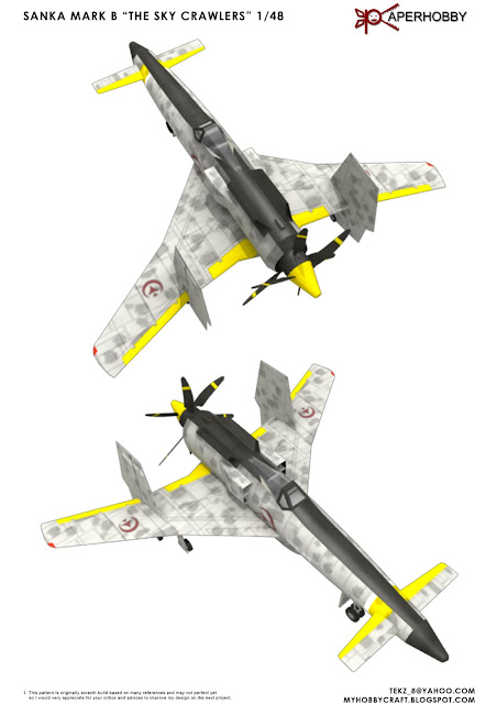 paperhobby: Sanka Mark B "the Sky Crawlers" 1/48