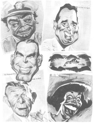 Blank Fields II: Some of John Johns' caricatures...