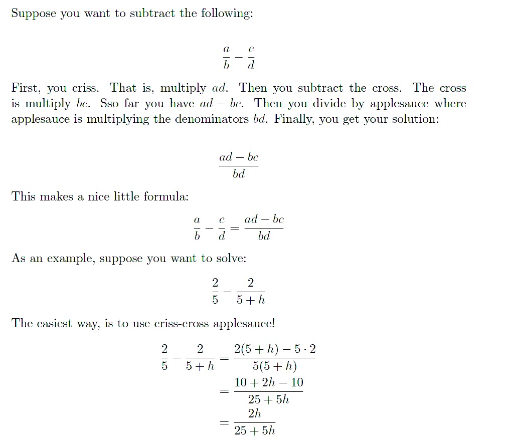 Julianne's Complete Randomness: Criss-Cross Applesauce