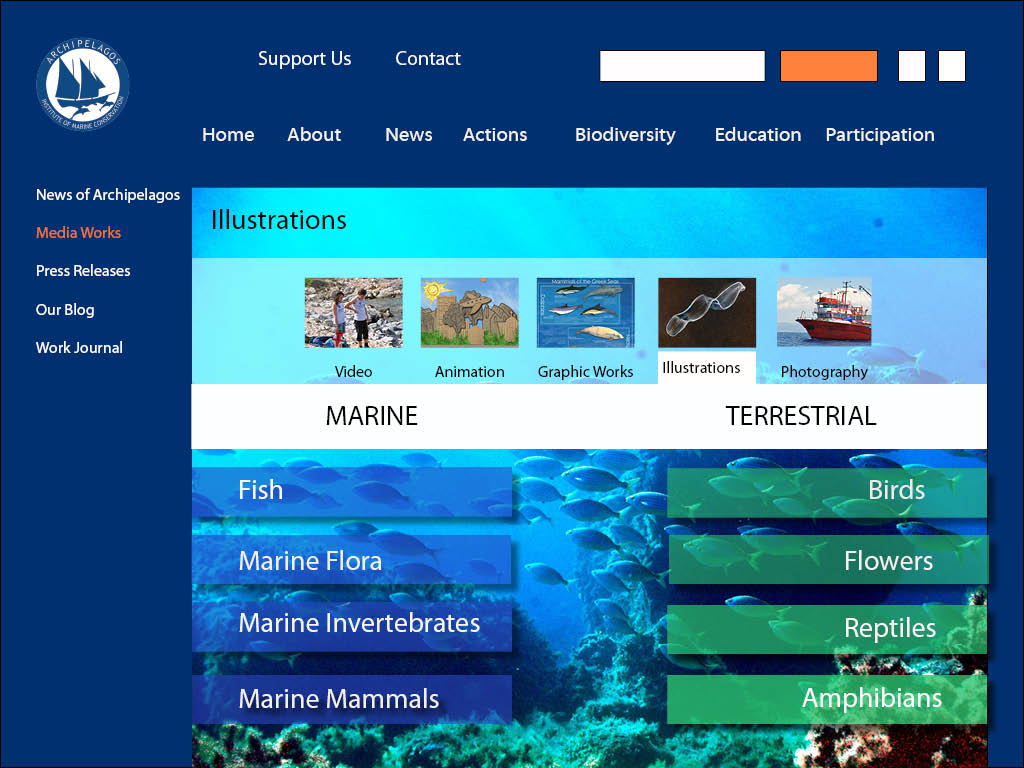 Environmental Video Production: Archipelagos website media page re-design