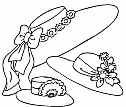 EASTER COLOURING: EASTER BONNETS COLOURING PIC