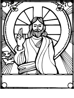 EASTER COLOURING: RELIGIOUS EASTER COLOURING PAGE