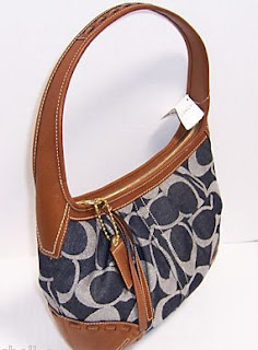 Coach Ergo Signature Denim Pleated Hobo