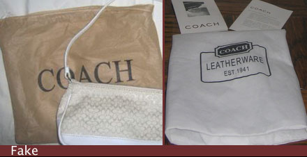 How to tell a fake Coach Bag?