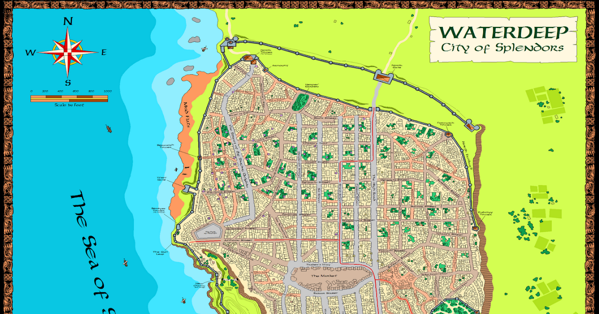Fellowship of Lightning - Informational Pages: Map of Waterdeep