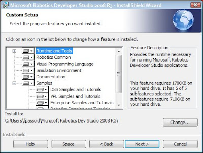 Família: Instalaćão do MS Robotics Studio 2008 R3