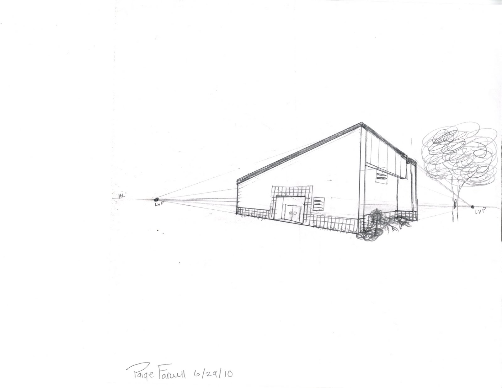 Paige's Design Portfolio: One-Point Perspective