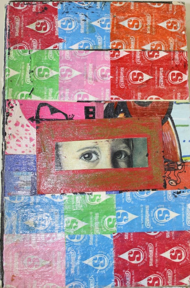 Deconstruction Book Heaven: C-Candy Wrapper Collage