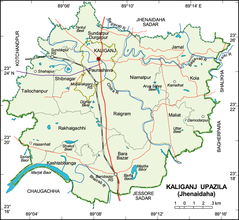 Living in Kaliganj: Official Map Of Kaliganj, Jhenidah.