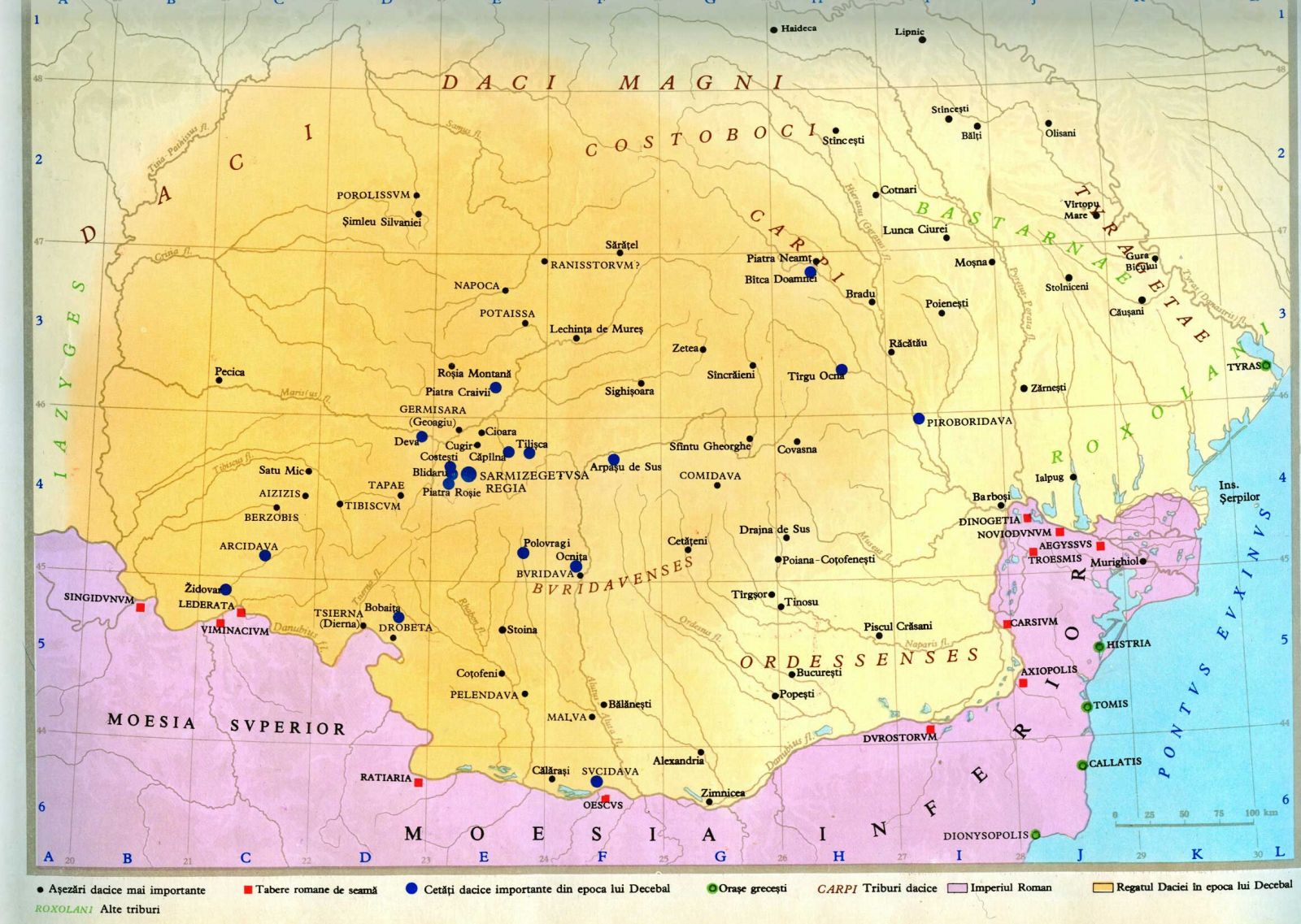 marea enciclopedie a geto dacilor: harta daciei