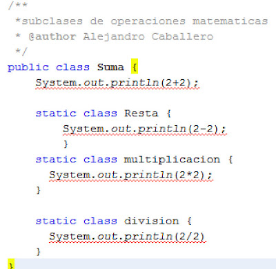 Programacion Avanzada 1: SUBCLASES