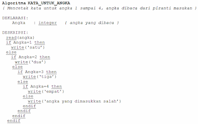 Materi-materi kuliah Manajemen Informatika: Pemilihan (Struktur CASE)