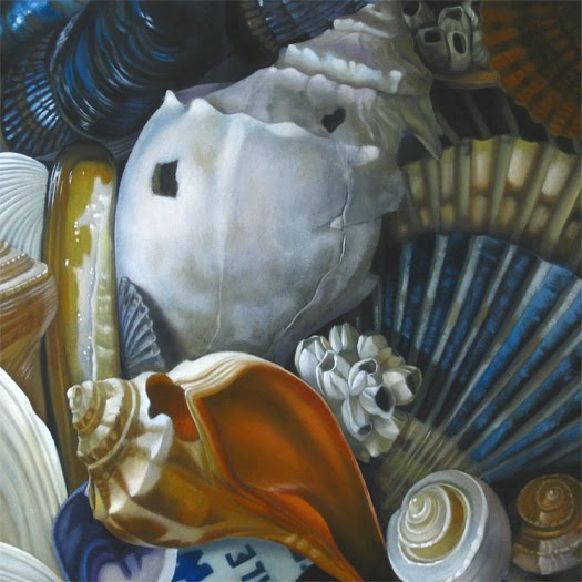 Paintings from the Point: "Cape Cod Shells" 8x8