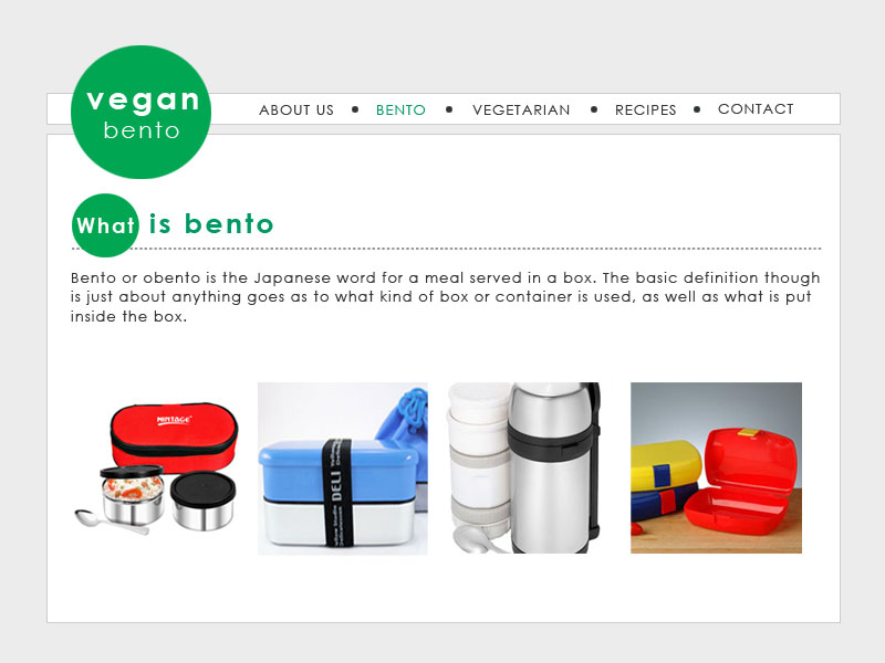 Food and Beverages: Vegan Bento Layout Design