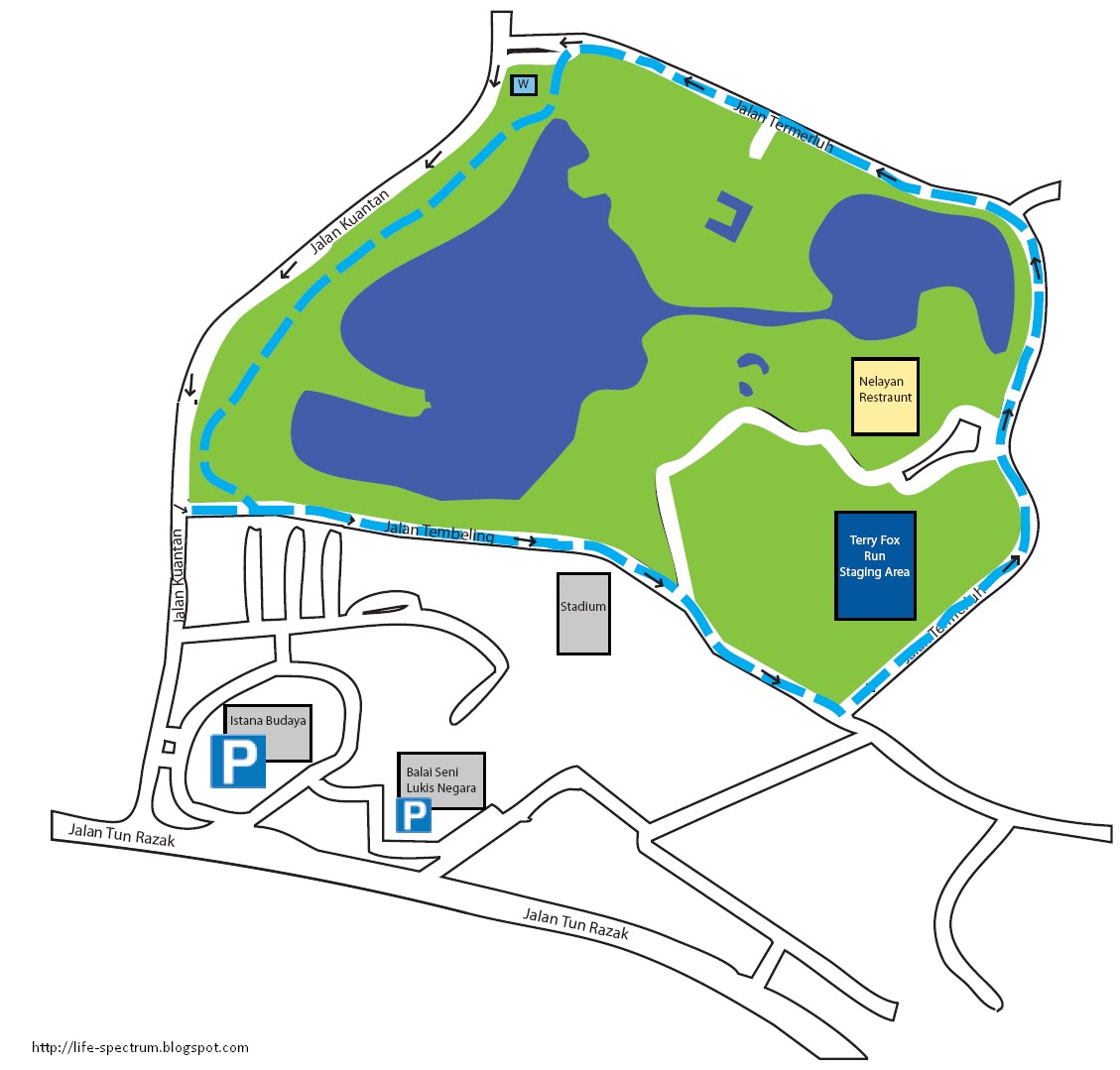 Spectrum of life: Terry Fox Run KL 2010 - Route Map