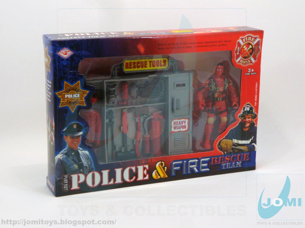 JoMi toys: Police & Fire Rescue Team Playset - Locker 2 - Bootleg