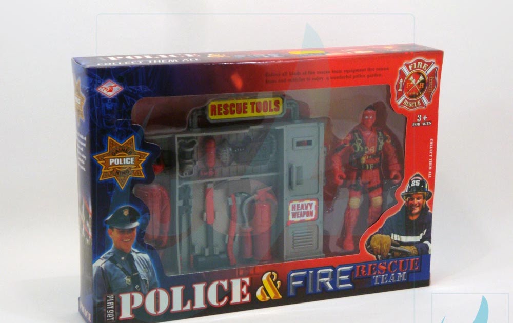 JoMi toys: Police & Fire Rescue Team Playset - Locker 2 - Bootleg