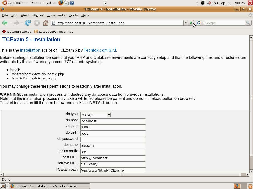 برنامج الاختبارات الالكترونية - TCExam: تركيب TCExam على الويندوز
