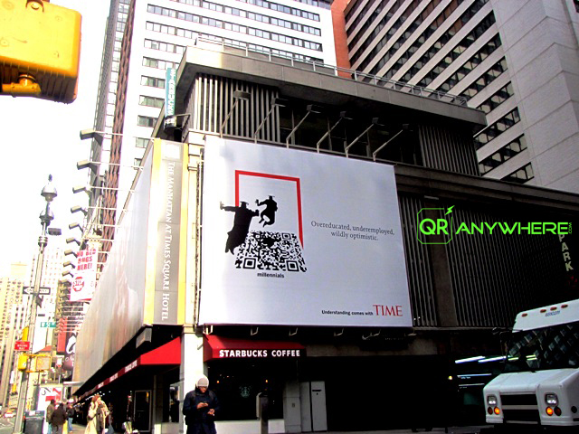 QR Codes in Advertising: TIME Magazine QR Code Billboard Advertisement