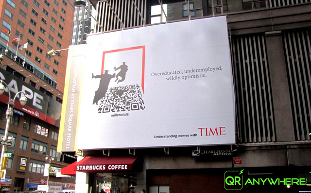 QR Codes in Advertising: TIME Magazine QR Code Billboard Advertisement