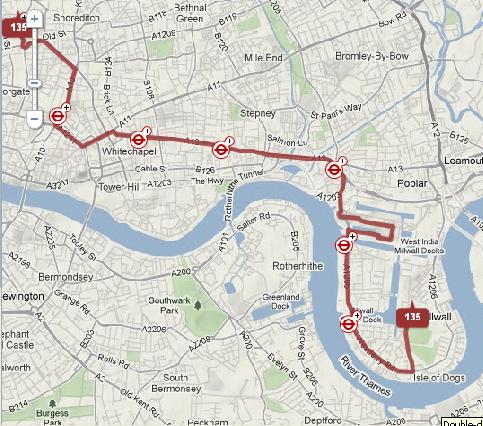 London buses one bus at a time: the return: The Number 135 Route