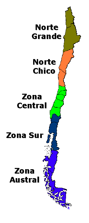 Mapa Zona Norte De Chile