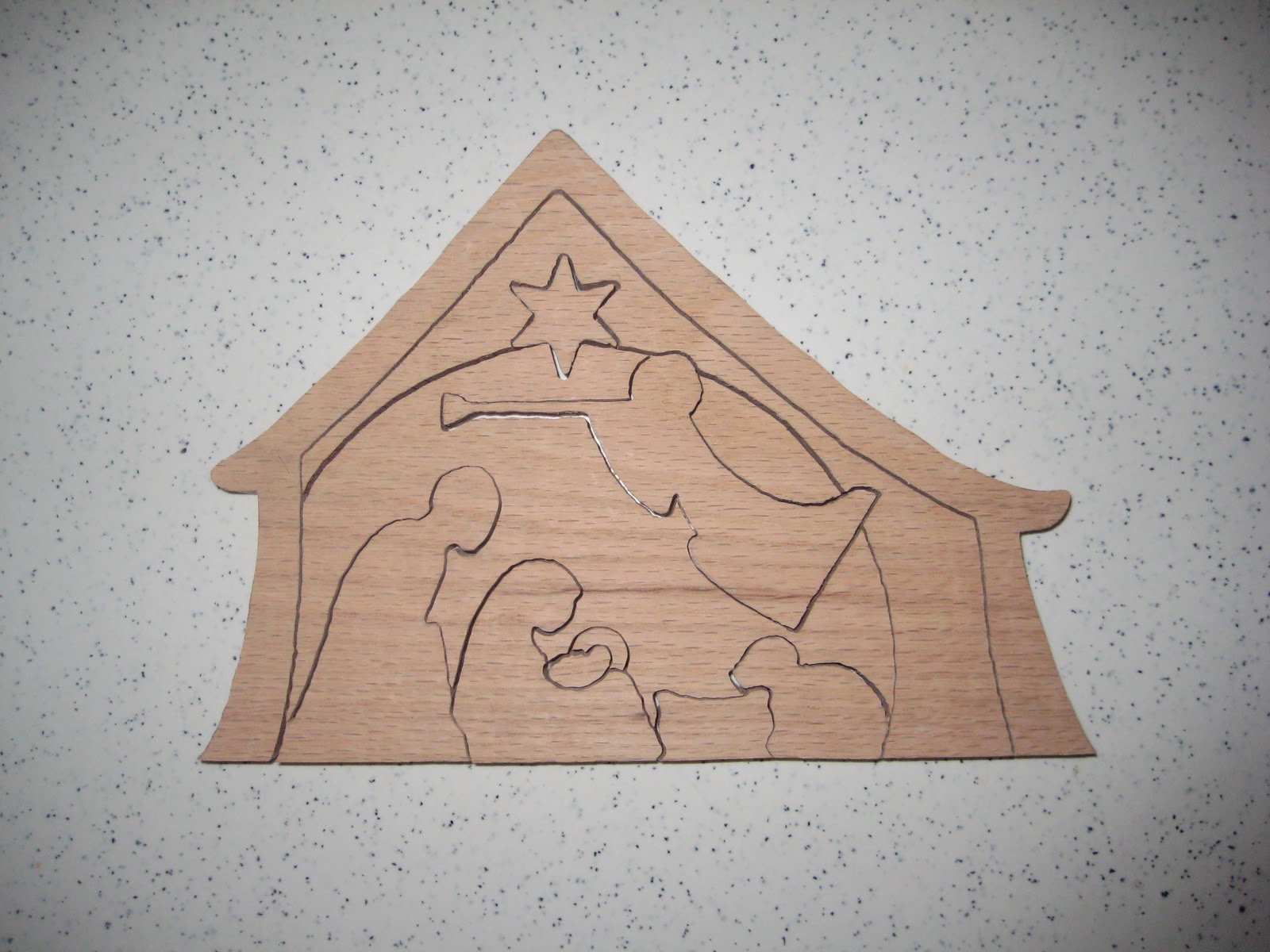 A Master of None: Christmas Creations--Wooden Puzzle Nativity