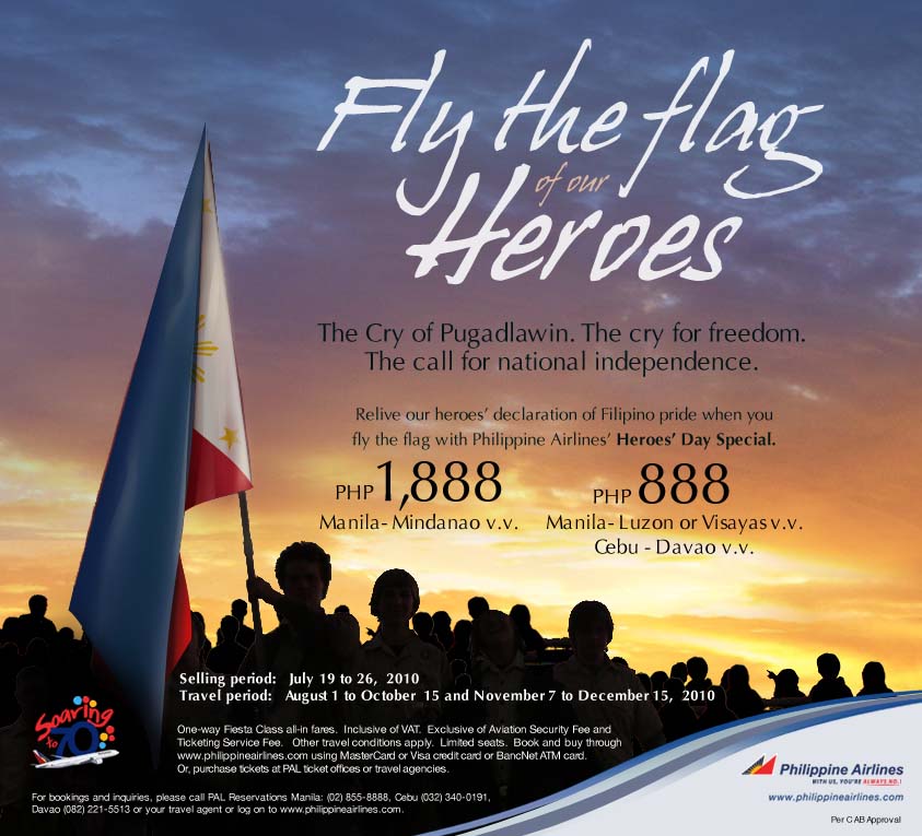 add the ad man out: Philippine Airlines promo ads