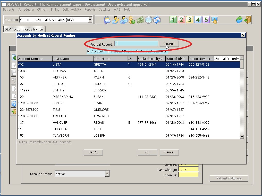 Rexpert Experience: Search by Record Number