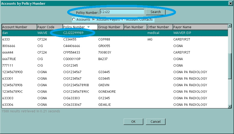Rexpert Experience: Search by Policy Number