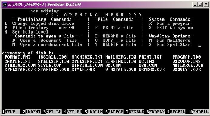 Softwares Antiguos: WordStar