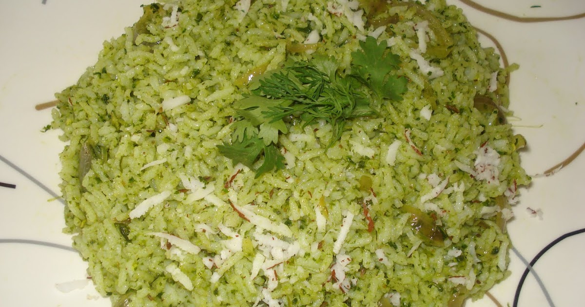 KOTHIMEERA ANNAM (CORIANDER RICE) - Prathi's Cuisine