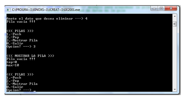 ESTRUCTURA DE DATOS: . . ** .. EJEMPLOS DE PILAS
