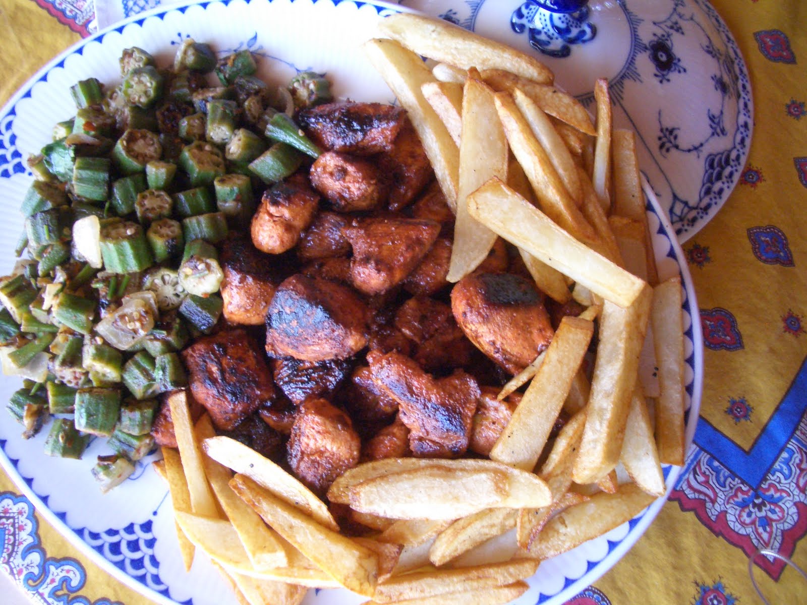 Food India Cook: Goan chicken and okra with fries from Ayesha's class