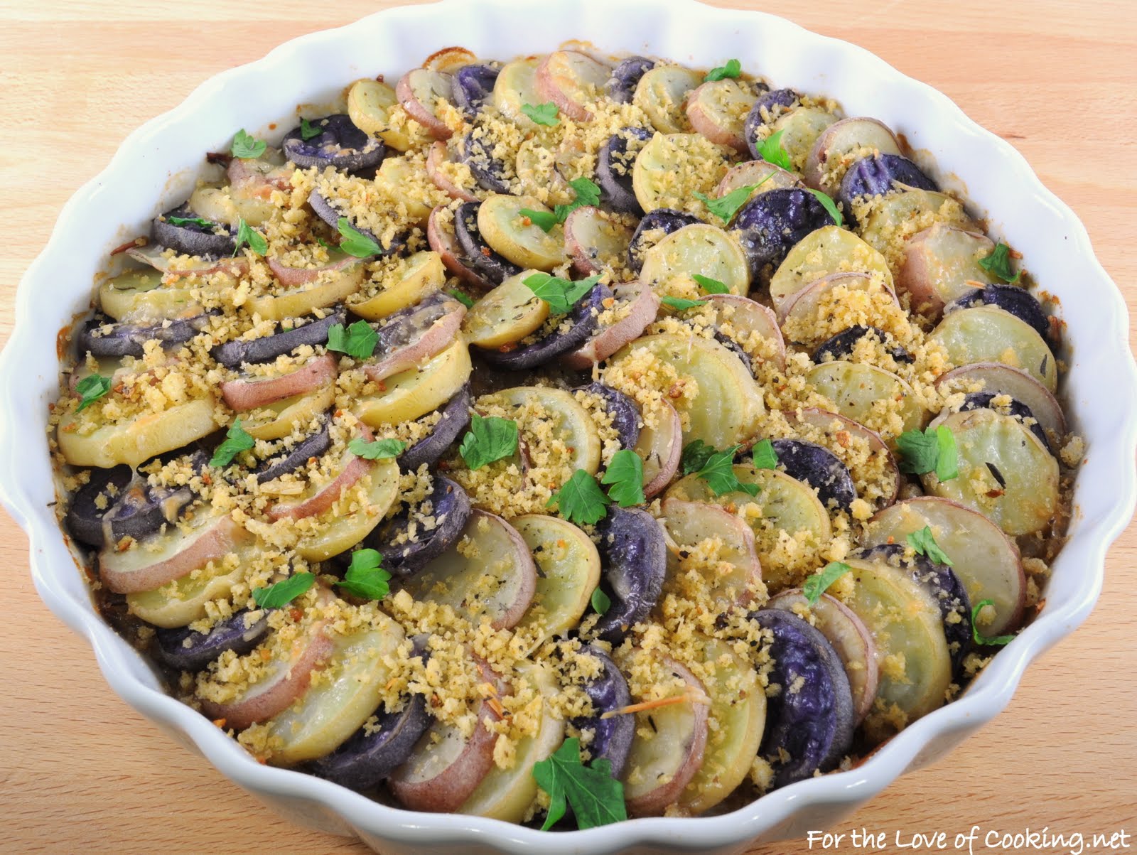 Potato Tian with Caramelized Onions and Parmesan | For the Love of Cooking