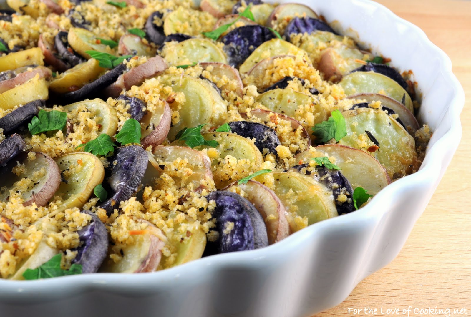 Potato Tian with Caramelized Onions and Parmesan | For the Love of Cooking