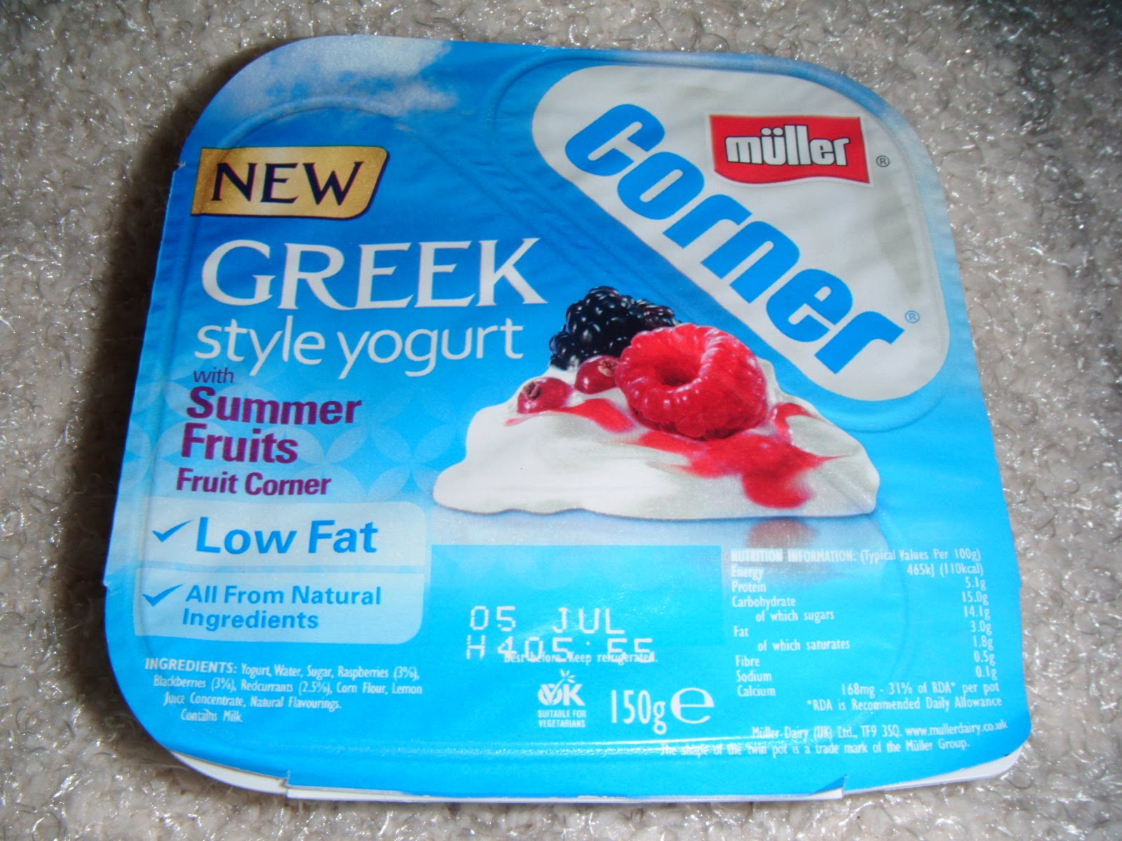 FOODSTUFF FINDS: Muller Greek Style Summer Fruits Corner Yoghurt ...
