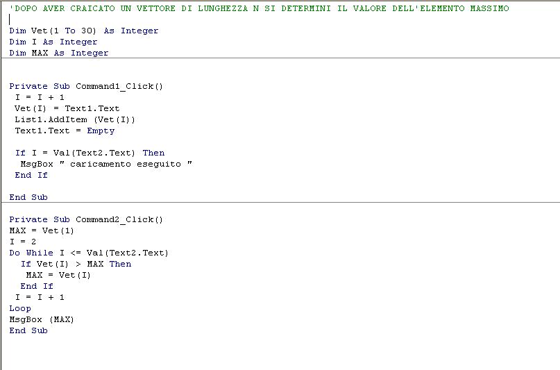 ilsecchione: programmare in visual basic