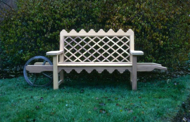 Content in a Cottage: Rolling Garden Benches | An Antique Finally ...