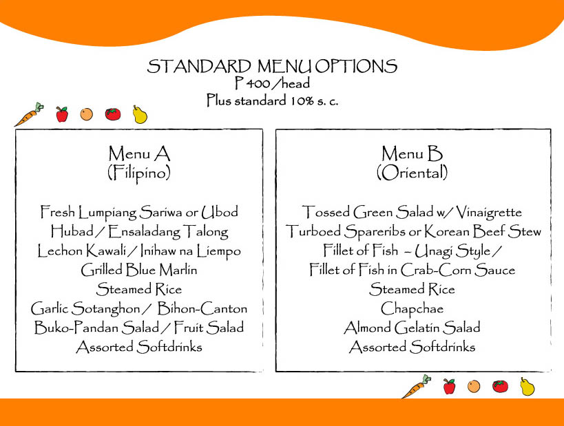 Alabang Food2Go: Set Menus
