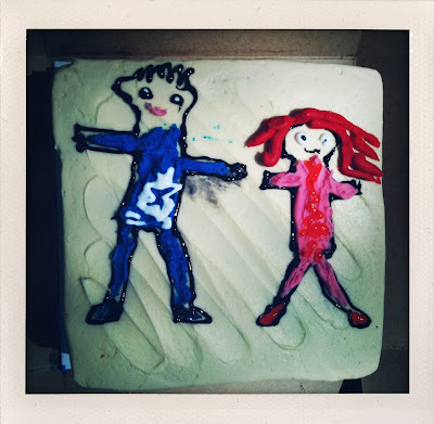 oliver daniels finke: "shark boy and lava girl birthday cake"