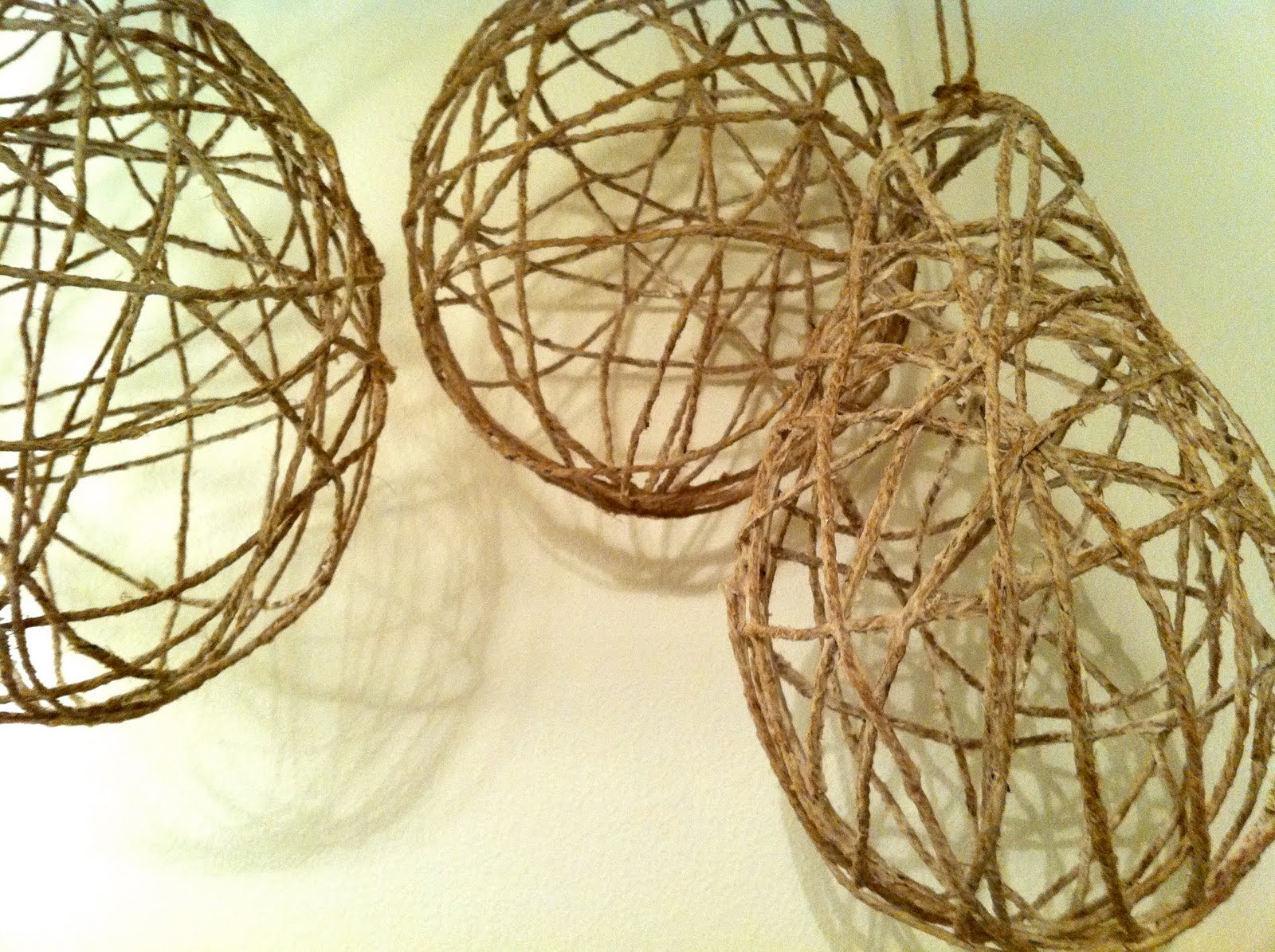 design devotee: DIY Jute String Chandeliers