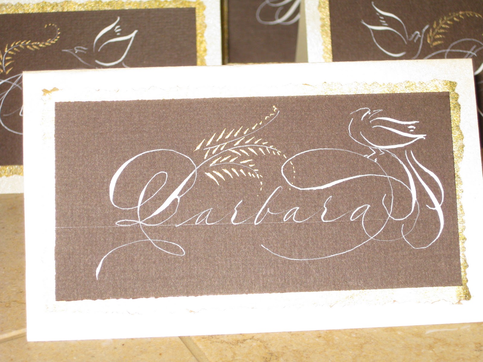 Mil Plumas Wedding Calligraphy
