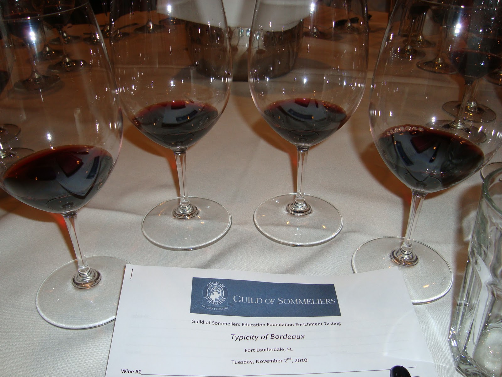 Sommelier Savorings: Guild of Sommelier Tasting - Typicity of Bordeaux
