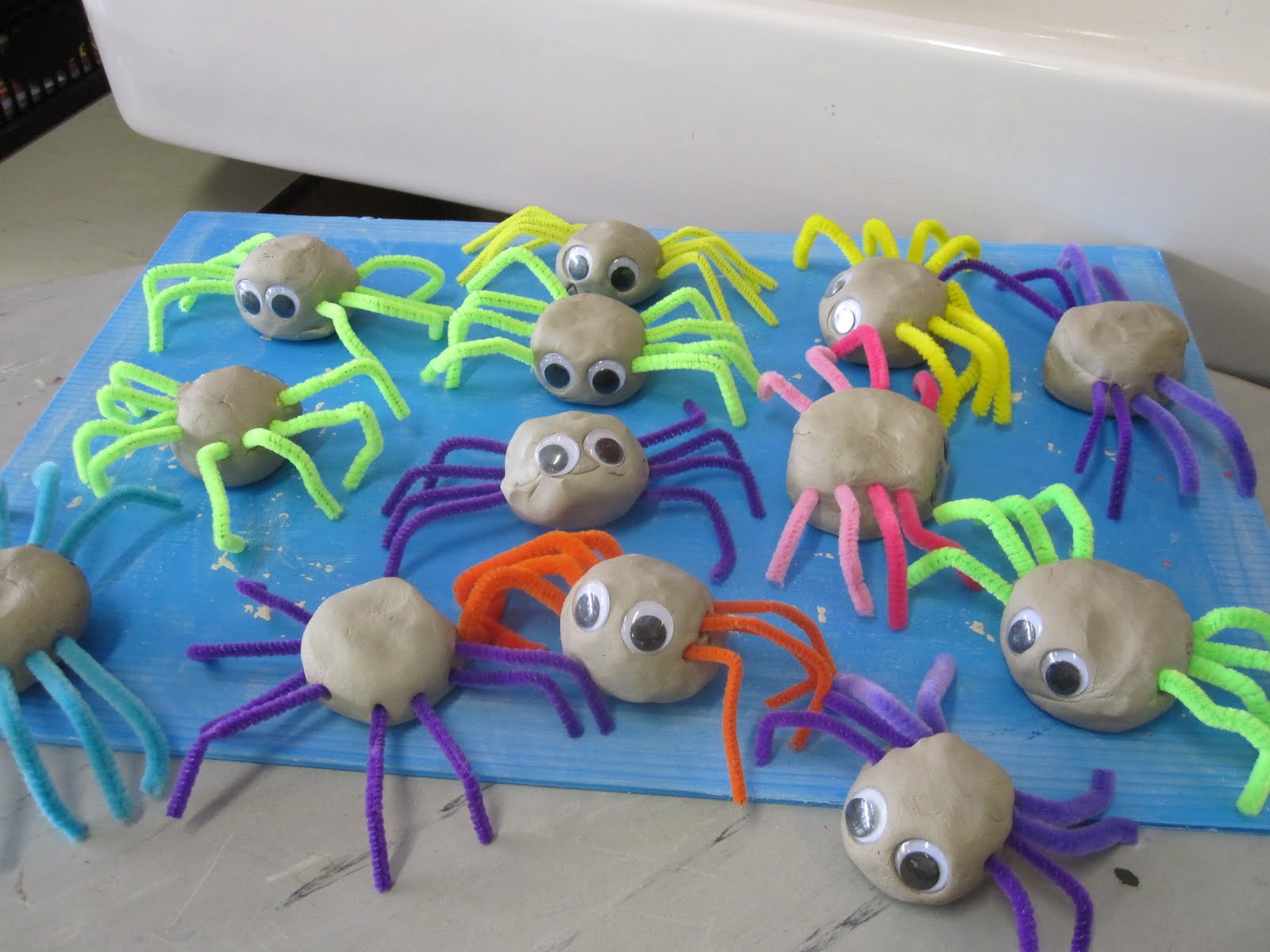 Ms. O'Connor's class: Clay spiders!