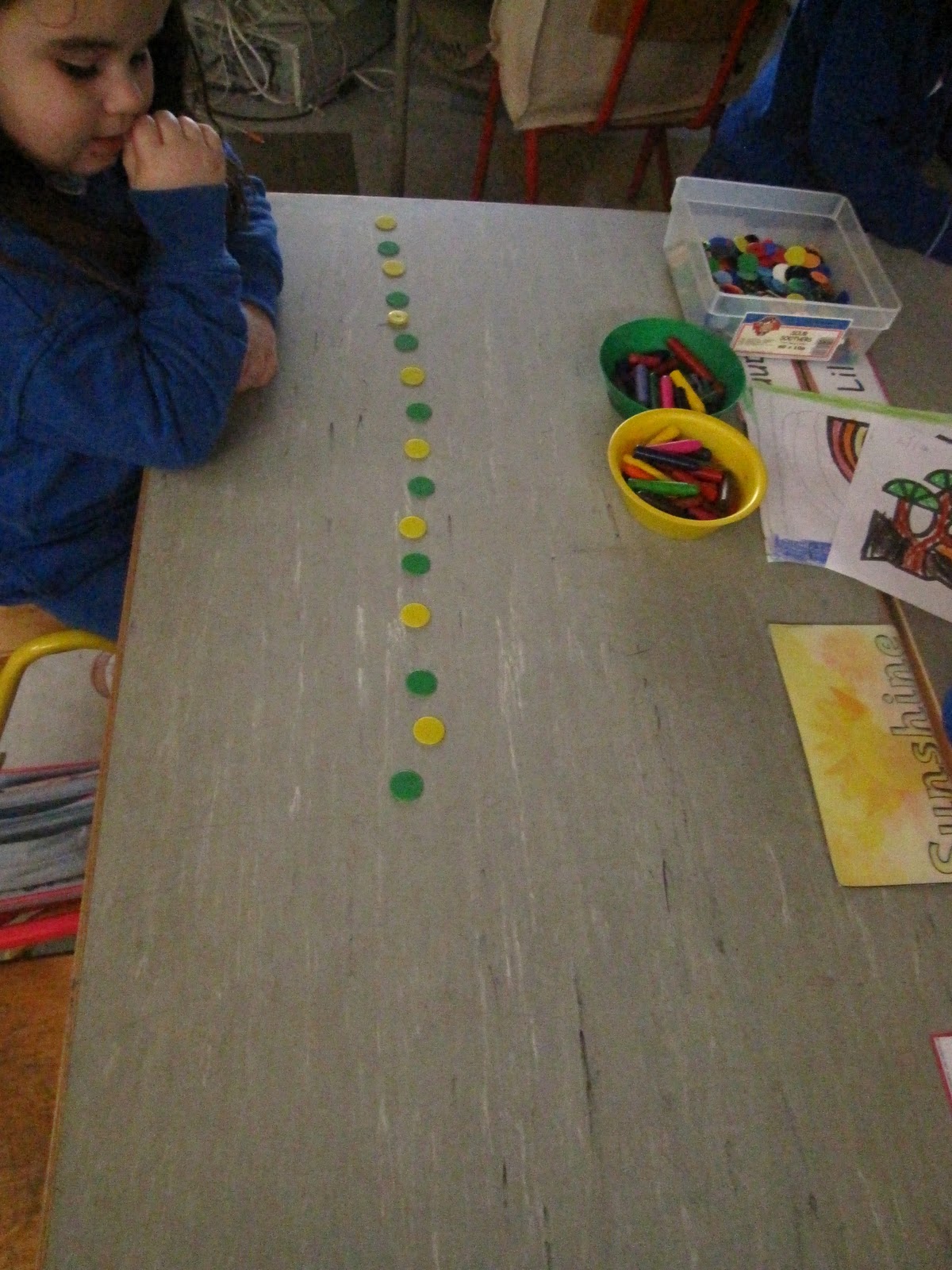 Maths Page: Patterns in Junior infants