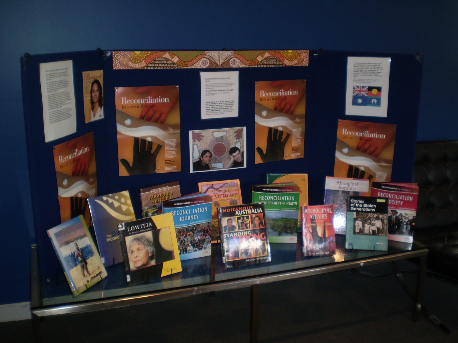 Canning College Library Displays: Reconciliation Week