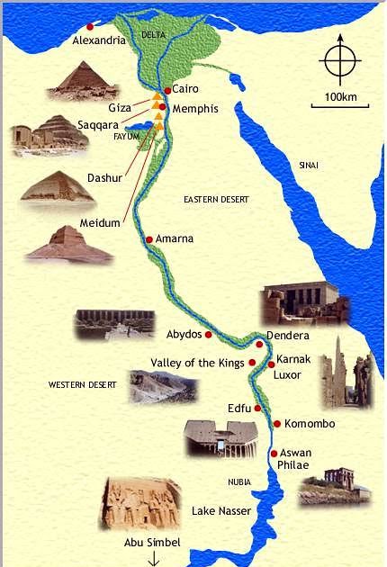 Ancient Egyptian Civilization: Egypt Map