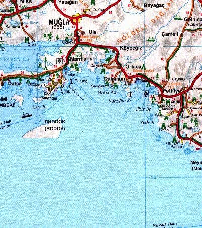 Travel Turkey Map: Marmaris Map - Mugla Map - Dalaman Maps