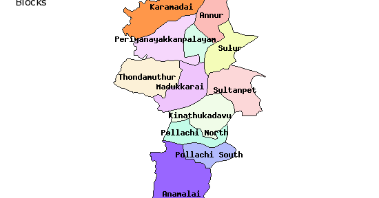 A Complete Informations about Coimbatore : Coimbatore Map.